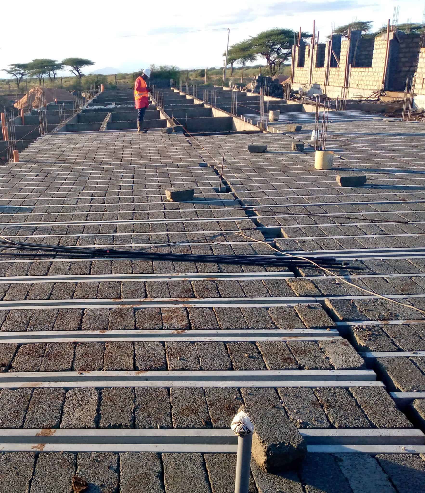Beam and Block slab in Isiolo Regional Hospital - EcoConcrete Kenya