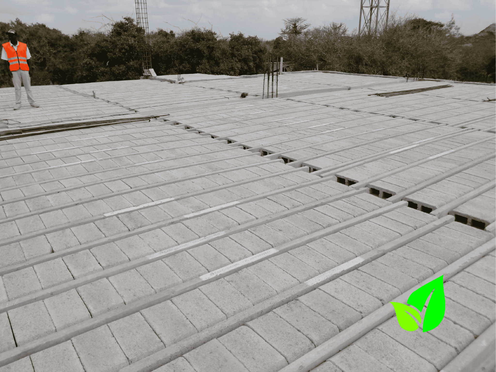 Beam & Block slab installation in Kinanie - EcoConcrete Kenya Beam ...